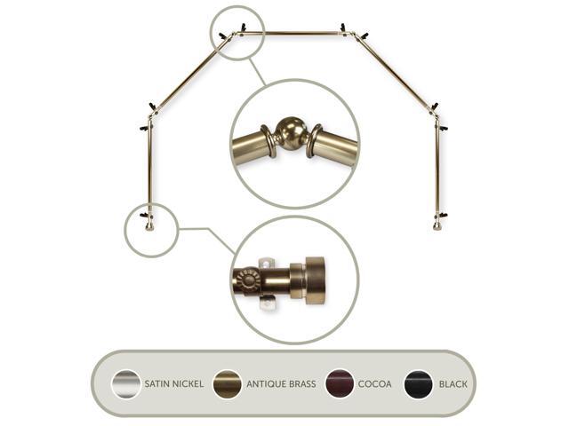 Click here for Thornhill 13/16 inch 5-Sided Bay Window Curtain Ro... prices