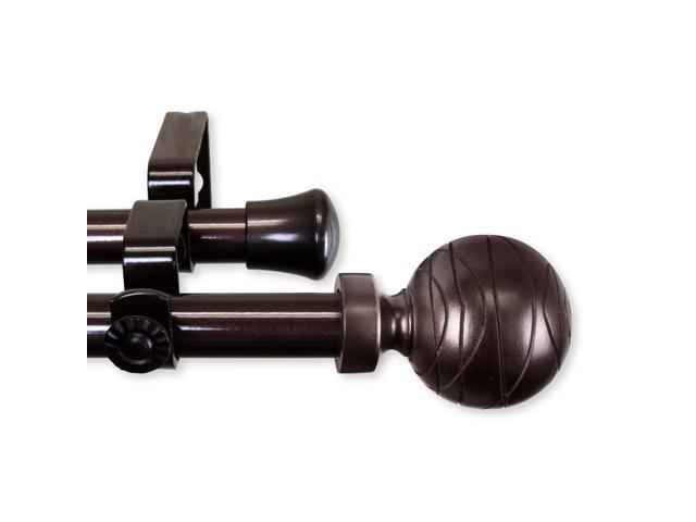 Click here for Lynn Double Curtain Rod 13/16 inch 28-48 - Cocoa prices