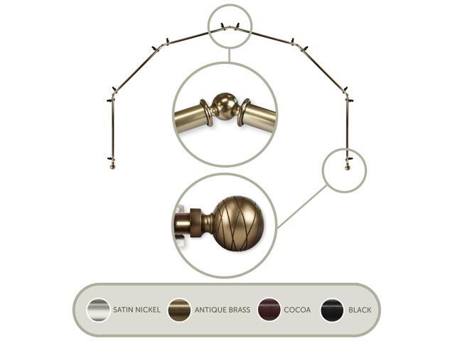 Click here for Lynn 13/16 inch 6-Sided Bay Window Curtain Rod - A... prices