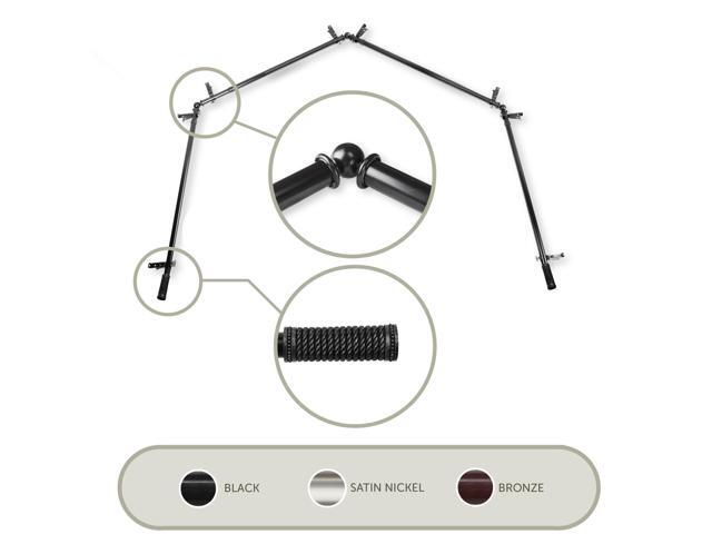 Click here for Weaver 13/16 inch 4-Sided Bay Window Curtain Rod 2... prices