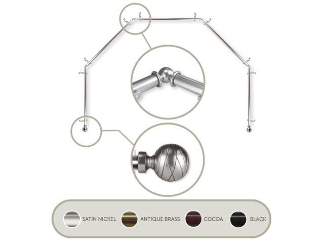 Click here for Lynn 13/16 inch 5-Sided Bay Window Curtain Rod - S... prices