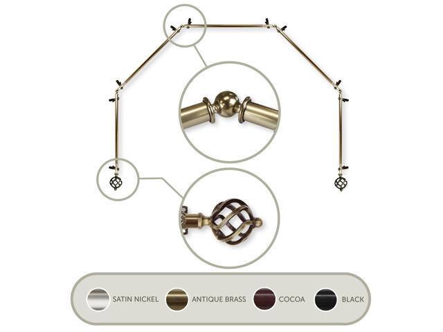 Click here for Roman 13/16 inch 5-Sided Bay Window Curtain Rod -... prices