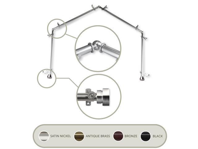 Click here for Thornhill 13/16 inch 4-Sided Bay Window Curtain Ro... prices