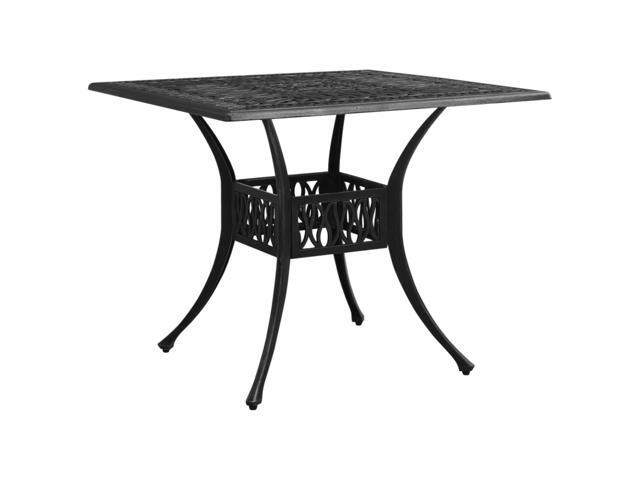 Click here for vidaXL Garden Table Black 35.4x35.4x28.7 Cast Alum... prices