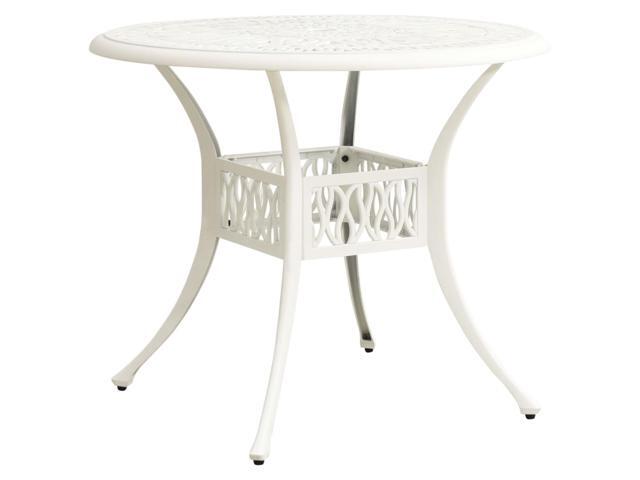 Click here for vidaXL Garden Table White 35.4x35.4x29.1 Cast Alum... prices