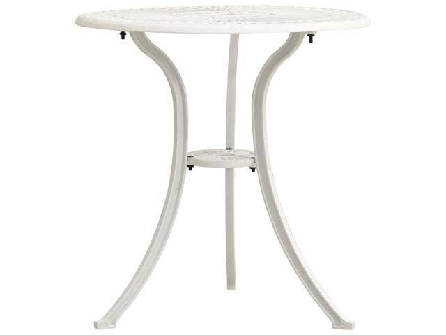 Click here for vidaXL Garden Table White 24.4x24.4x25.6 Cast Alum... prices