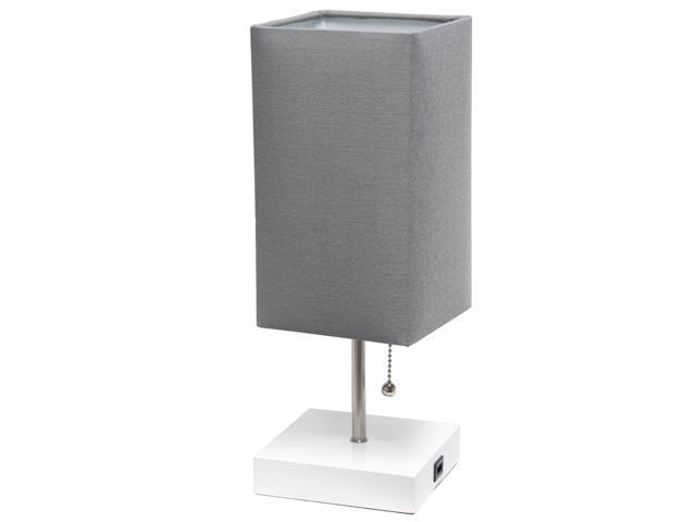 Click here for Simple Designs Petite White Stick Lamp with USB Ch... prices