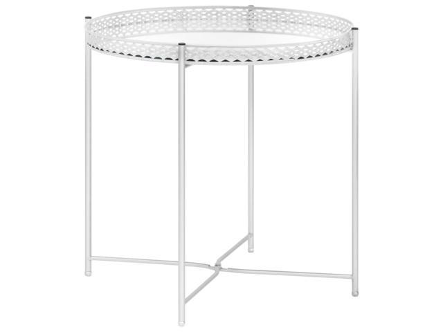Click here for vidaXL Side Table Silver 15.7x15.7x16.1 Glass prices