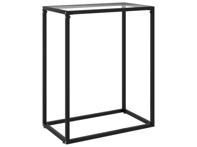 Click here for vidaXL Console Table Transparent 23.6x13.8x29.5 Te... prices