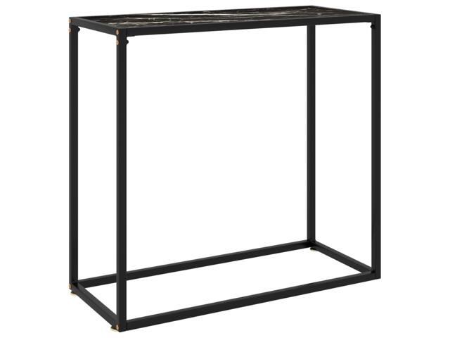 Click here for vidaXL Console Table Black 31.5x13.8x29.5 Tempered... prices
