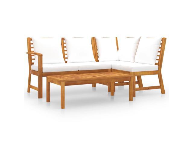 Click here for vidaXL 4 Piece Garden Lounge Set with Cushion Crea... prices
