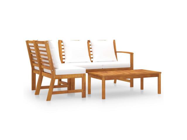 Click here for vidaXL 4 Piece Garden Lounge Set with Cushion Crea... prices