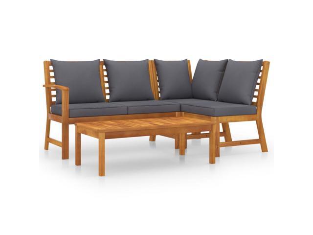 Click here for vidaXL 4 Piece Garden Lounge Set with Cushion Soli... prices