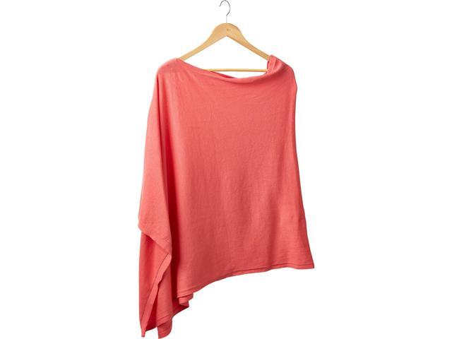 Click here for Tickled Pink Solid Cotton Poncho  Coral prices
