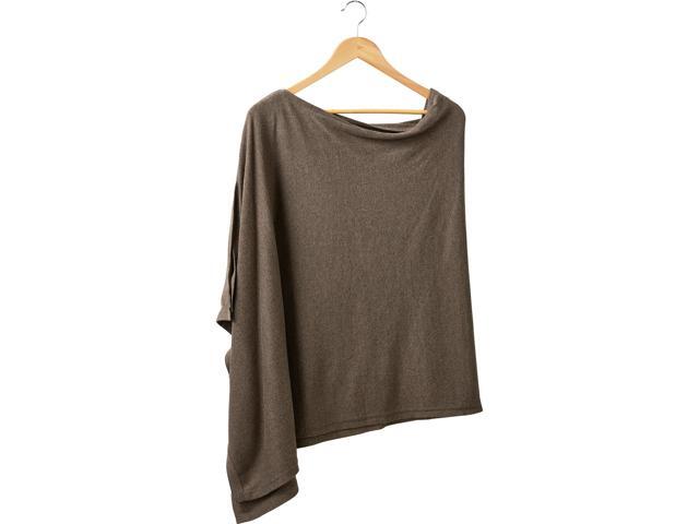 Click here for Tickled Pink Solid Cotton Poncho  Taupe prices