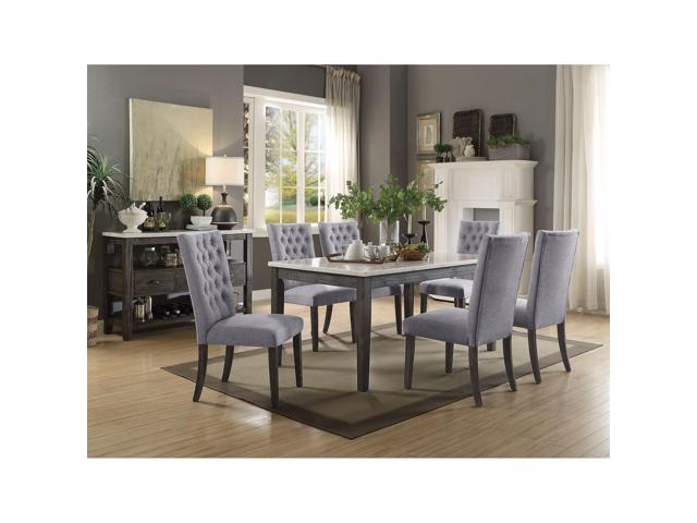 Click here for Ergode Dining Table White Marble & Gray Oak prices