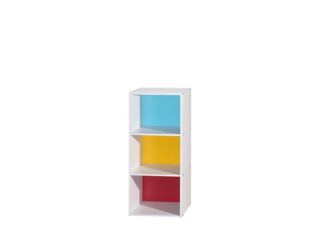 Click here for Hodedah 3-Shelf Bookcase in Rainbow prices