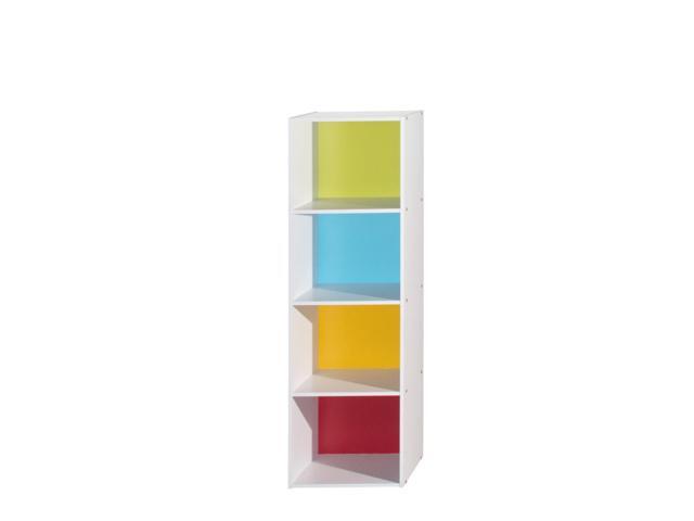 Click here for Hodedah 4-Shelf Bookcase in Rainbow prices