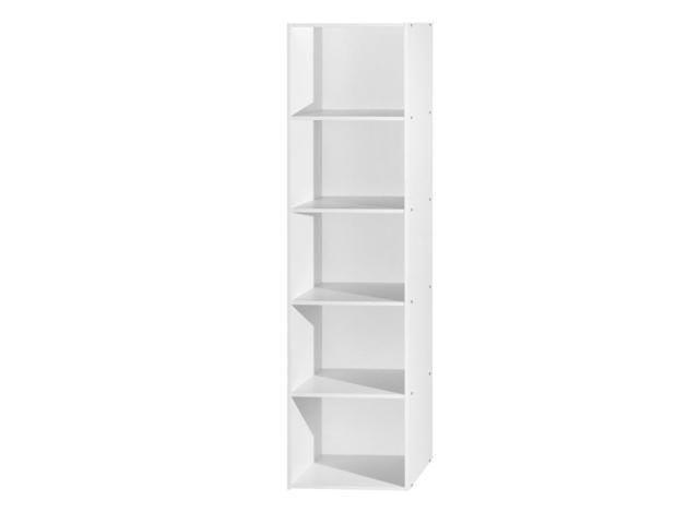 Click here for Hodedah 5-Shelf Bookcase in White prices