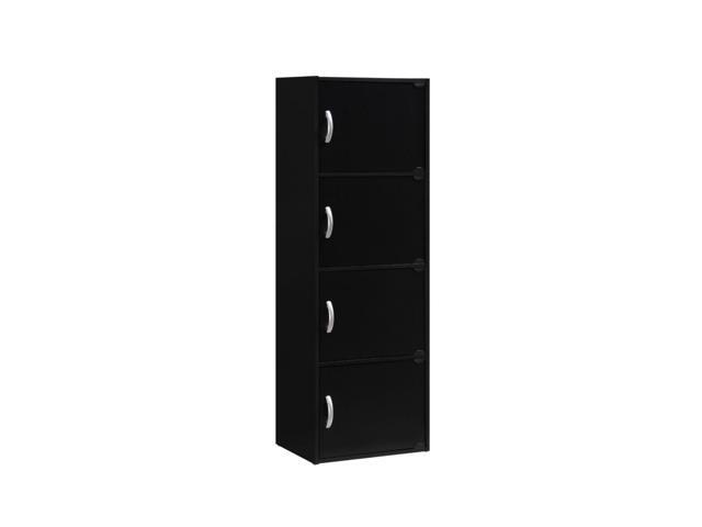 Click here for Hodedah 4-Shelf  4-Door Bookcase in Black prices