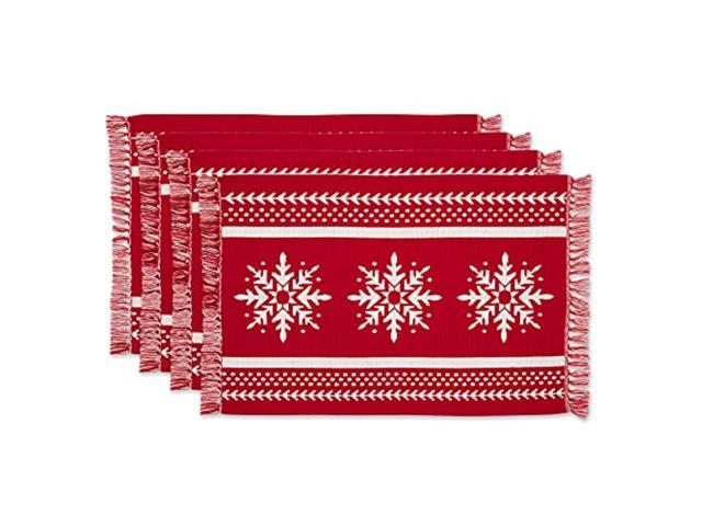 Click here for DII Nordic Snowflake Stripe Jacquard Placemat (Set... prices