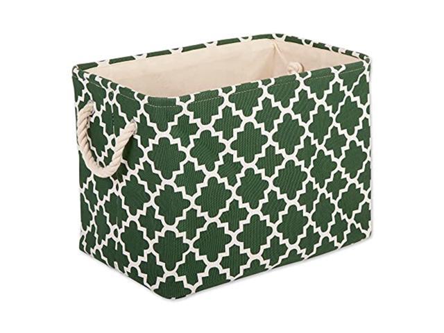 Click here for DII Polyester Bin Lattice Hunter Green Rectangle L... prices
