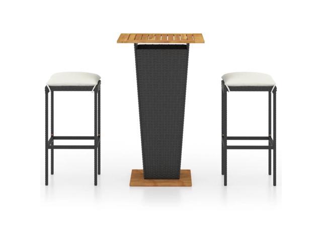Click here for vidaXL 3 Piece Garden Bar Set with Cushions Poly R... prices