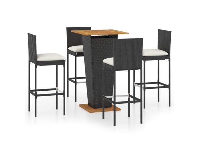 Click here for vidaXL 5 Piece Garden Bar Set with Cushions Poly R... prices
