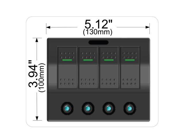 Click here for 4-Switch Panel W/Lighted Breakers Black Bulldog Wi... prices