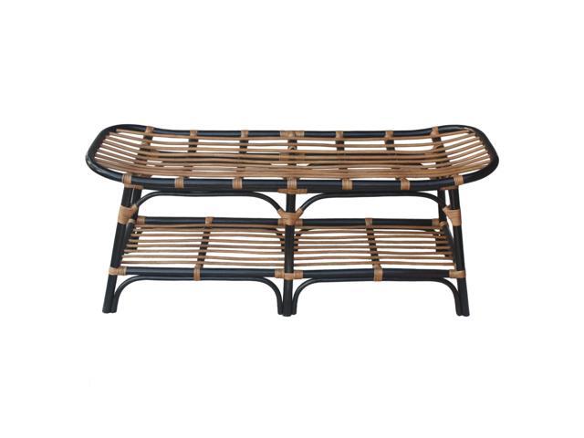 Click here for Damara Rattan Bench w/ Shelf prices