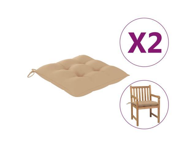 Click here for vidaXL Chair Cushions 2 pcs Beige 19.7x19.7x2.8 Fa... prices