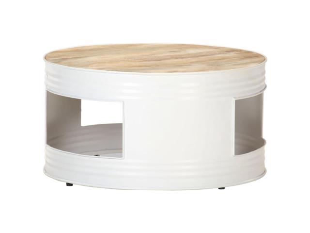 Click here for vidaXL Coffee Table White 26.8x26.8x14.2 Solid Man... prices
