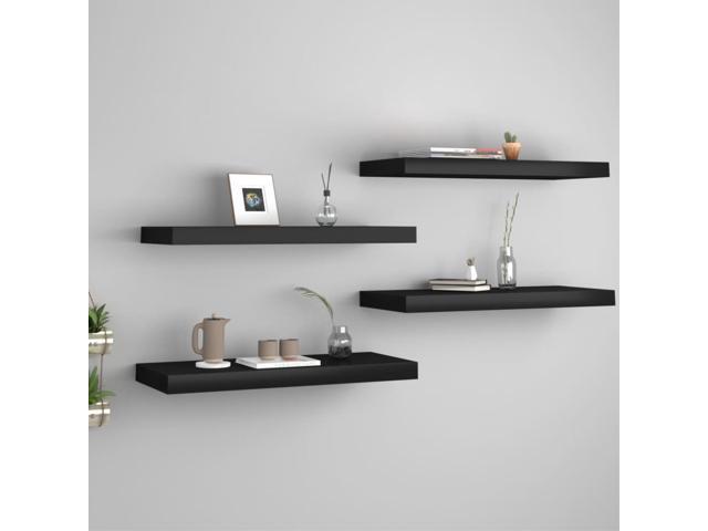 Click here for vidaXL Floating Wall Shelves 4 pcs Black 23.6x9.3x... prices