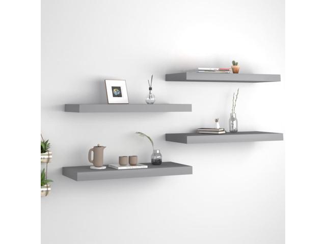 Click here for vidaXL Floating Wall Shelves 4 pcs Gray 23.6x9.3x1... prices