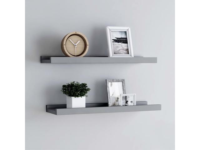 Click here for vidaXL Picture Frame Ledge Shelves 2 pcs Gray 23.6... prices