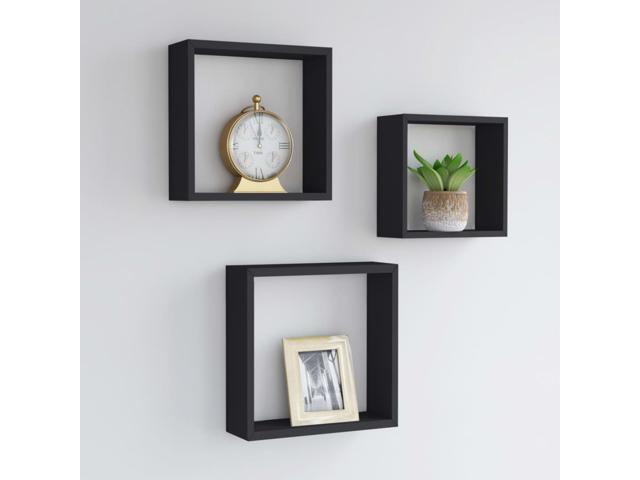 Click here for vidaXL Wall Cube Shelves 3 pcs Black MDF prices