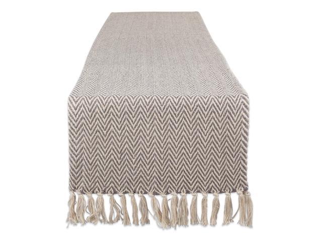 Click here for DII Gray Handloom Chevron Table Runner 15x108 prices
