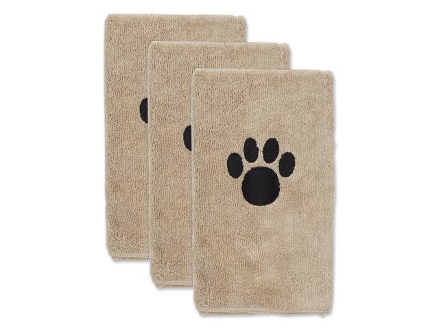 Click here for DII Taupe Embroidered Paw Small Pet Towel (Set of... prices