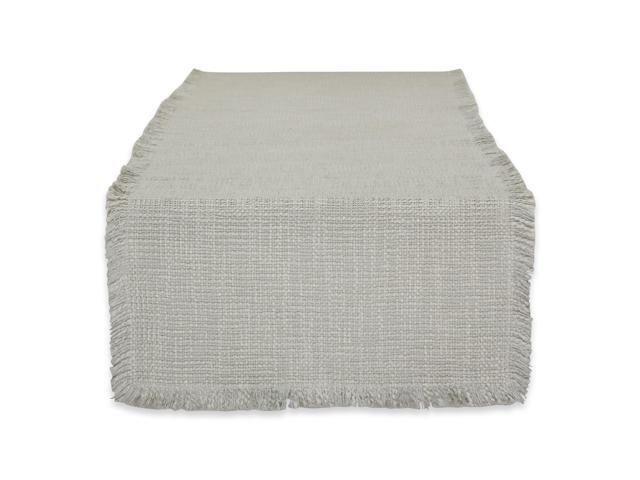 Click here for DII Light Rain Basket Fringe Table Runner 14x72 prices