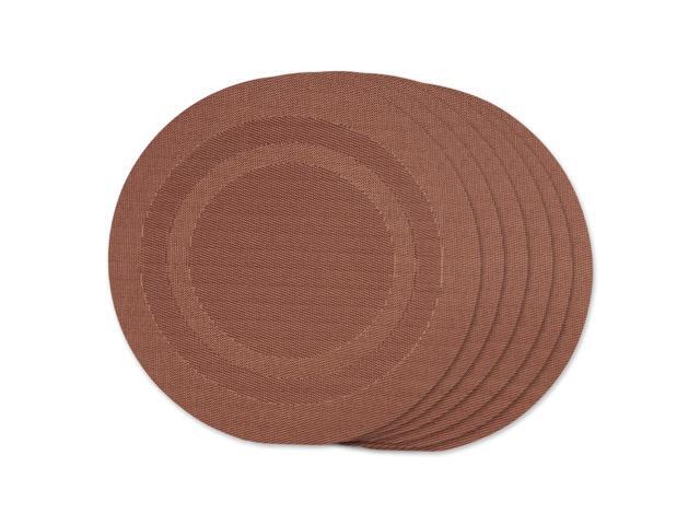 Click here for DII Cinnamon Round PVC Doubleframe Placemat 6 Piec... prices