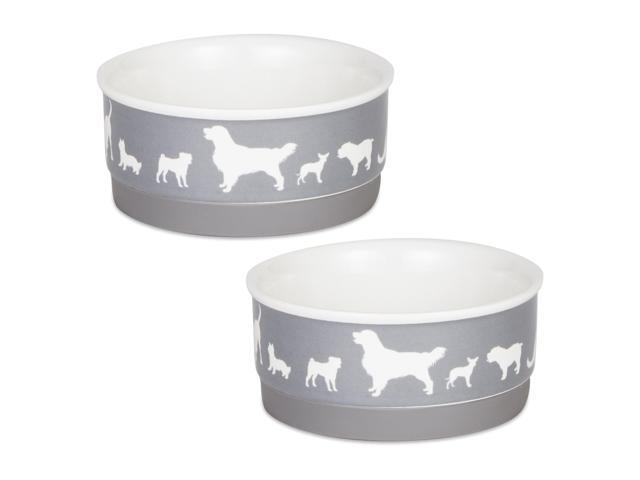 Click here for DII Pet Bowl Dog Show Gray Small 4.25Dx2H (Set of... prices