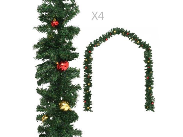 Click here for vidaXL Christmas Garlands 4 pcs with Baubles Green... prices