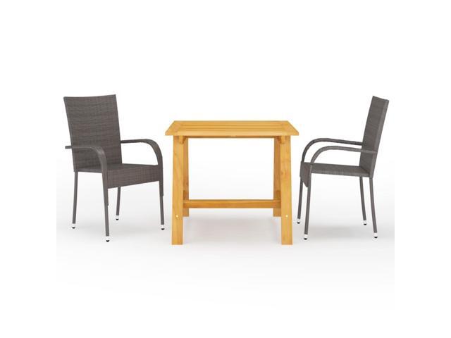 Click here for vidaXL 3 Piece Garden Dining Set Brown prices