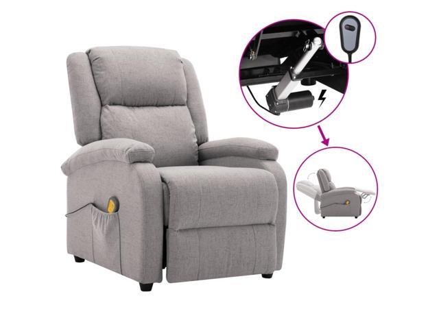 Click here for vidaXL Electric Massage Recliner Light Gray Fabric prices