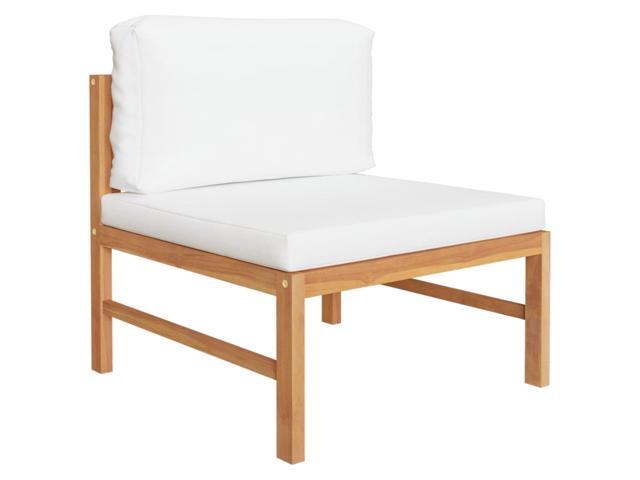 Click here for vidaXL Middle Sofa with Cream Cushions Solid Teak... prices