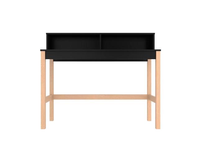 Click here for Bowery Desk with 0 Shelves in Black and Oak prices