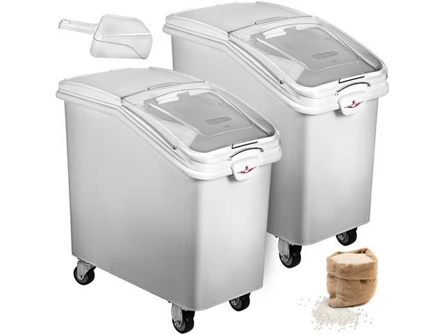 Click here for VEVOR 2x Ingredient Bin With Casters 21 Gallon Foo... prices