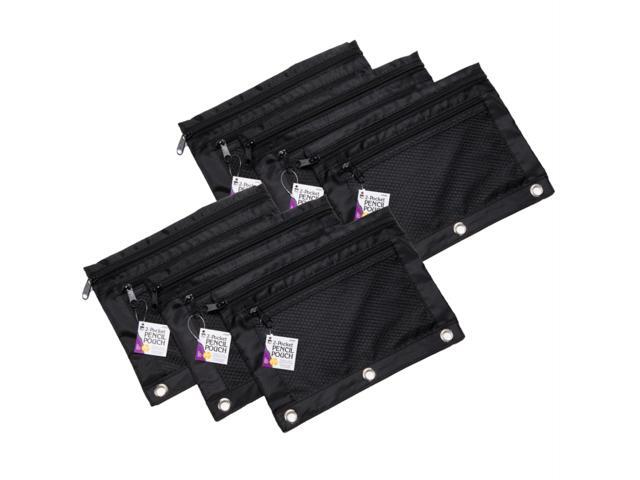 Click here for Pencil Pouch - 2 Pocket with Mesh Front - Black -... prices