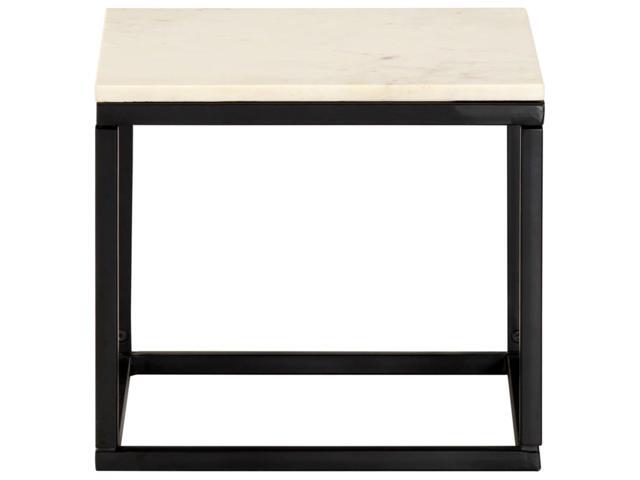 Click here for vidaXL Coffee Table White 15.7x15.7x13.8 Real Ston... prices