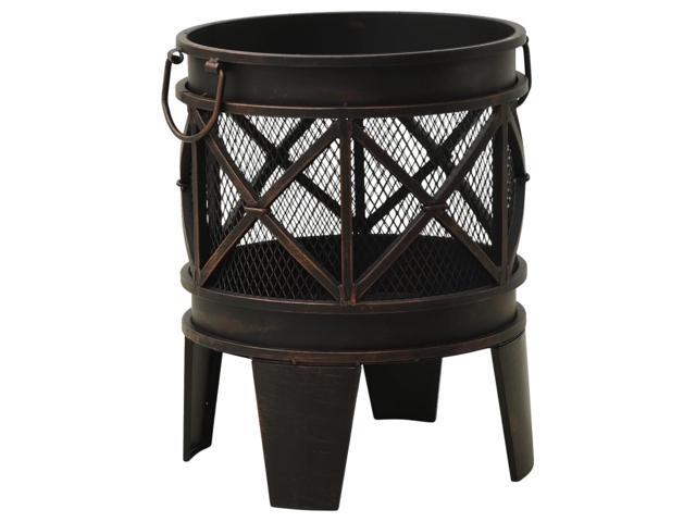 Click here for vidaXL Rustic Fire Pit with Poker 16.5x21.3 Steel prices